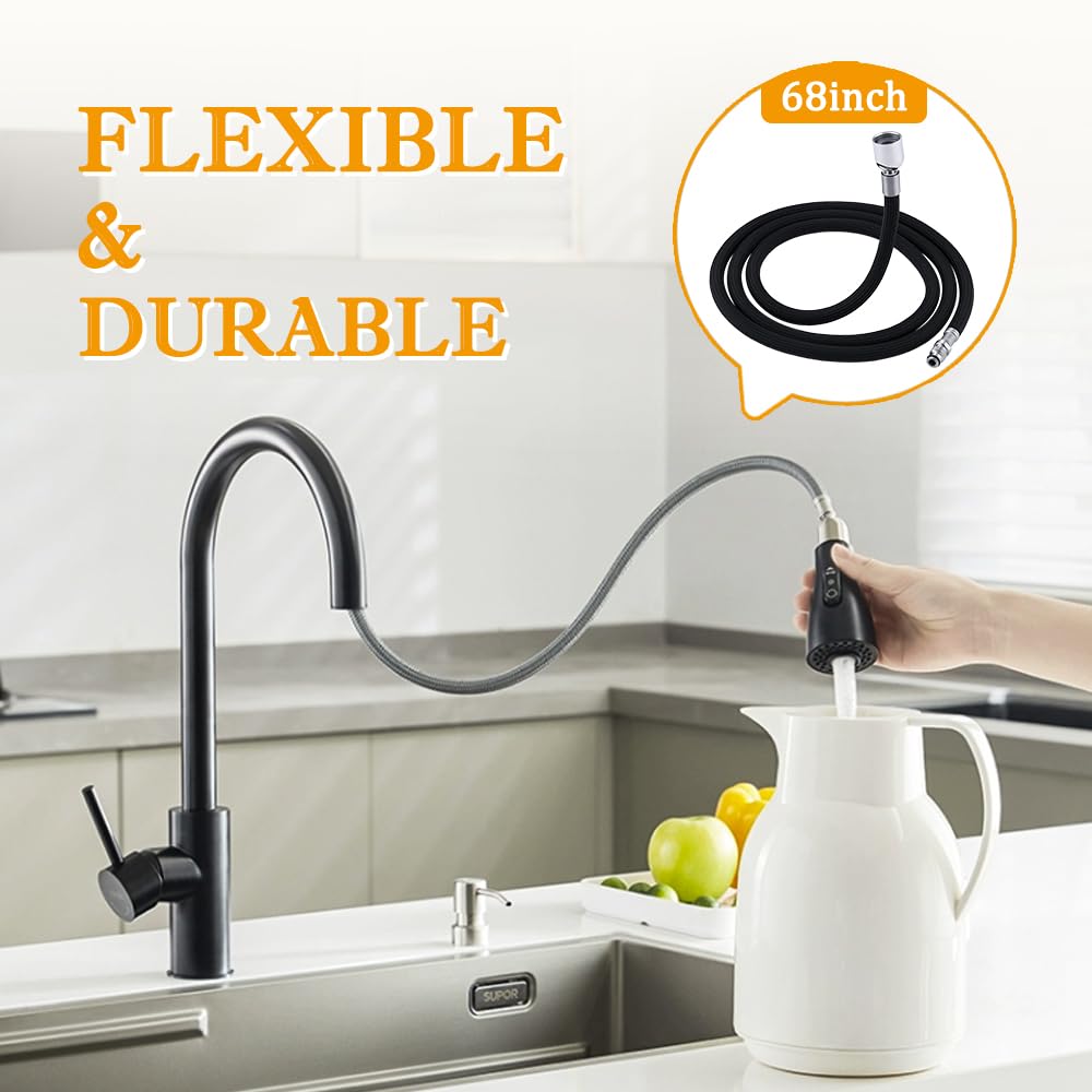 K-1219935-BC Hose Kit for Kohler Pull-Down Kitchen Faucet, Pull-Out Hose with 13.5oz Weight Ball, Classic Pull-Out Hose for Kohler K-1219935-BC/K-1304674-BC Hose Replacement Parts