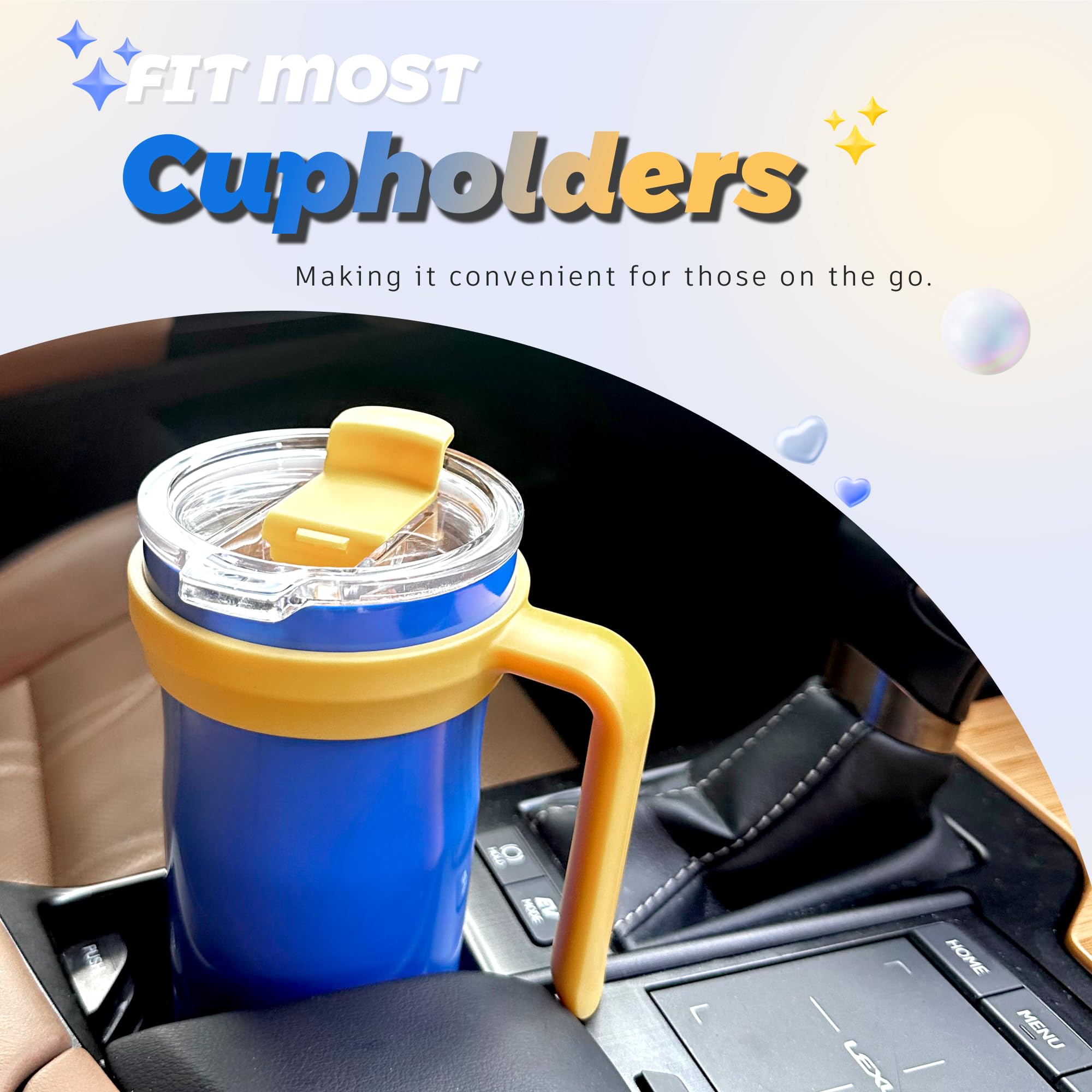 winiwo 20 oz Tumbler with Handle, Easy to Hold, Travel Coffee Mug with Screw Lid, Spill-proof, Insulated Cups, Built-in Up Down Flip, Fit Most Car Cup Holders, Commute, School, Home, Office