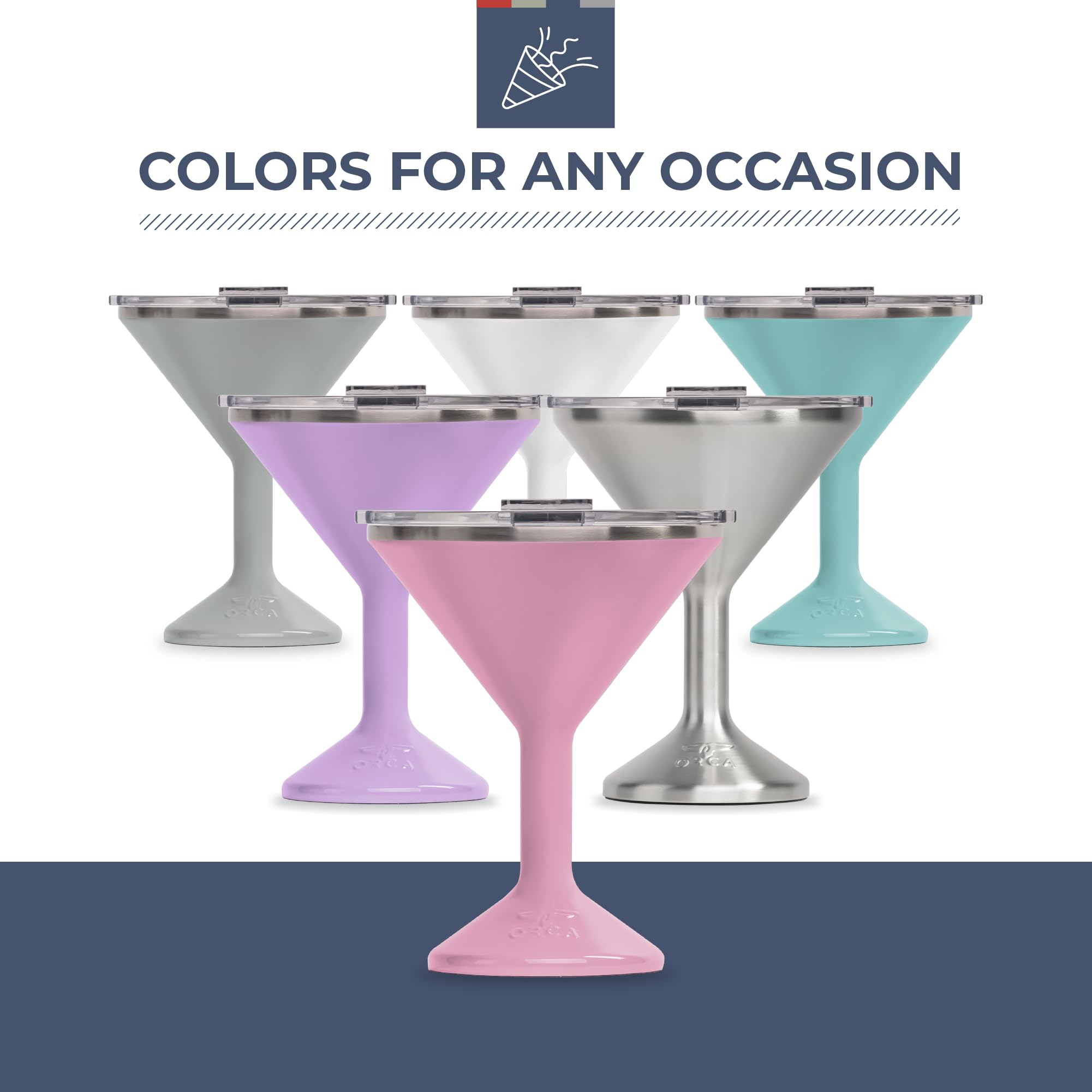 ORCA Tini 13oz Stainless Steel Martini Glass | Temperature Insulated Tumbler for Every Outdoor, Picnic, Poolside, Beach & Patio Party — Mint
