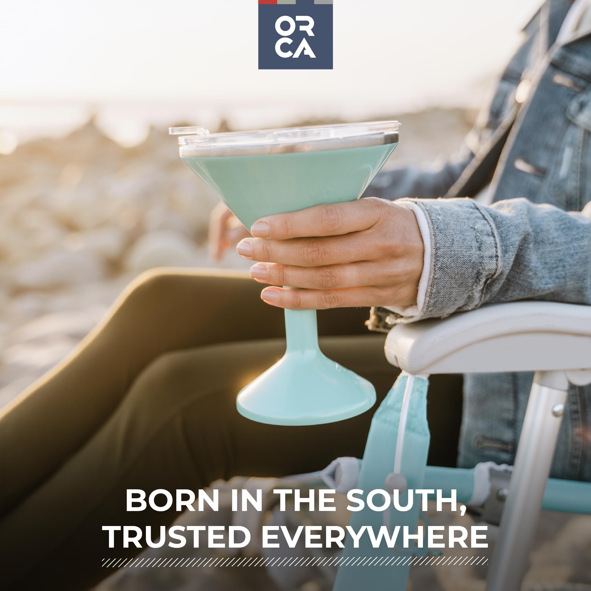 ORCA Tini 13oz Stainless Steel Martini Glass | Temperature Insulated Tumbler for Every Outdoor, Picnic, Poolside, Beach & Patio Party — Mint