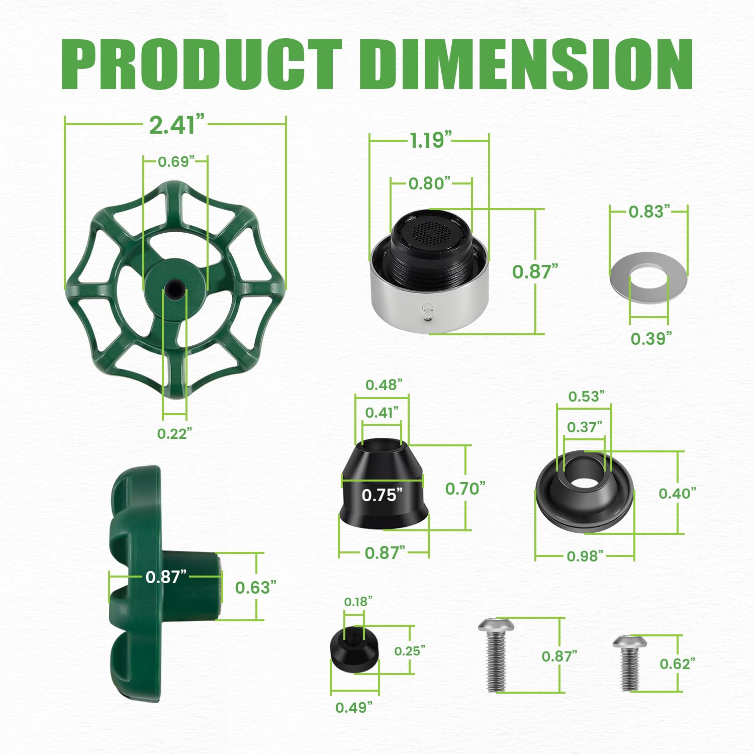 Replace for Prier C-144KT-807 Anti-Siphon Freezeless Faucet Repair Kit C-144KT-807 C-144 Series Complete Repair Kit fit for C-144/244 Series Wall Hydrant