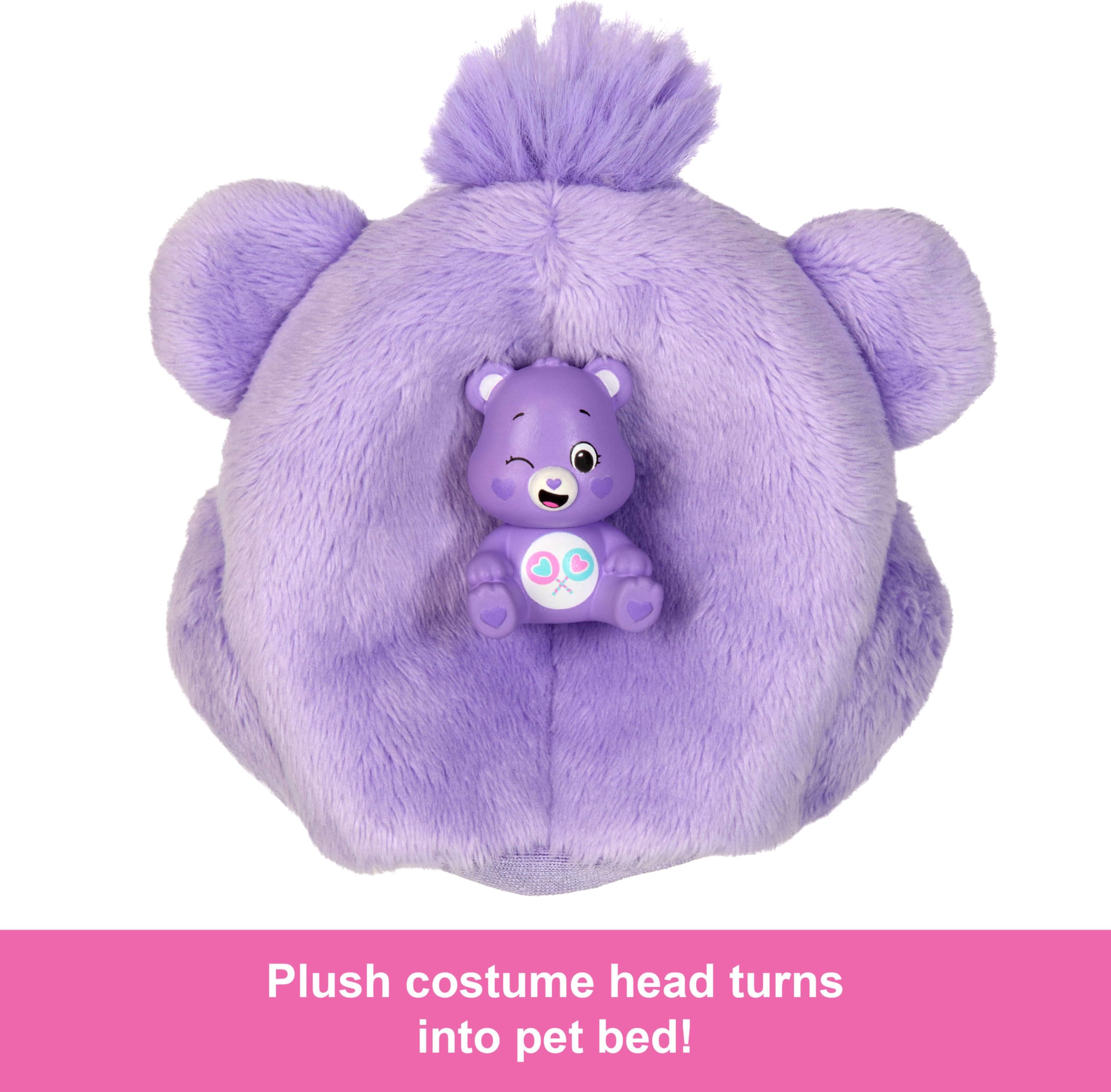 Barbie Cutie Reveal Doll & Accessories, Care Bears Series with Share Bear Costume & 10 Surprises Including Color Change & Mini Bear