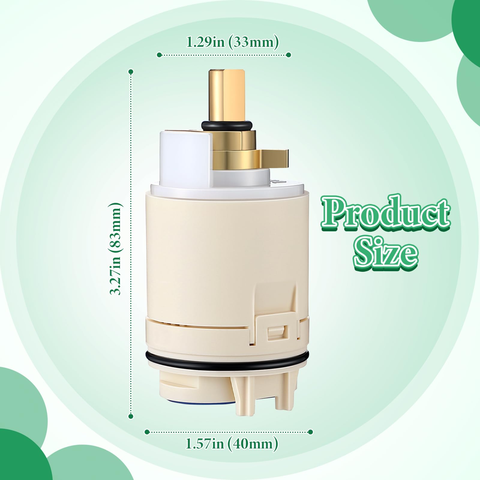 Enhon Single Function Pressure Balance Cartridge Replacement for RP70538, Shower Cartridge Compatible with Peerless and Delta Single Handle Tub and Shower Faucet (Check Valve Not Included)
