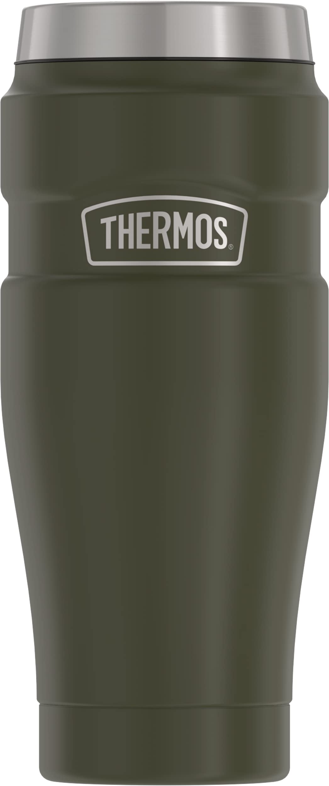 THERMOS Stainless King 16 Ounce Tumblers, Matte Red & Green