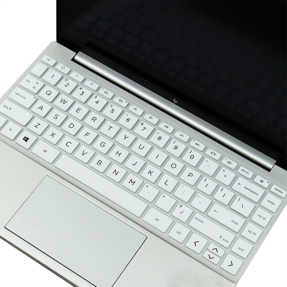 Keyboard Skin Compatible for 2023 HP Envy 2-in-1 14" 14-ES 14-ep 14-em Series, HP Envy X360 2-in-1 15.6" 15-fe 15-fh 15-ey 15-ew & HP Envy X360 16t-h000 Series Laptop (NO Numeric Keypad) (White)