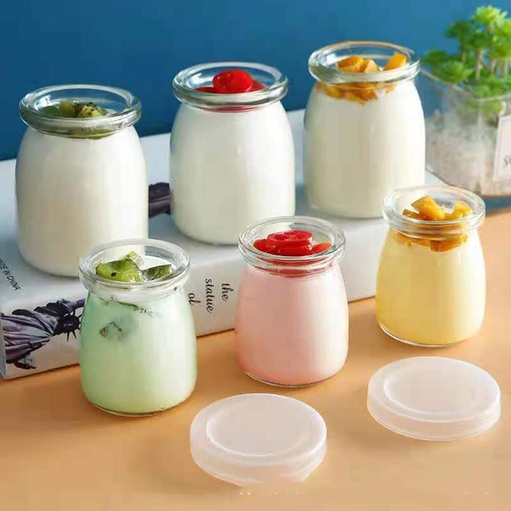 YS0911 Glass Jars With Cork Stopper Glass Bottle Wishing Bottle Yogurt Jars Storage Containers For Desserts Multifunction 100/150/200ml Glass Bottle W/Cork Stopper Cup Bottle
