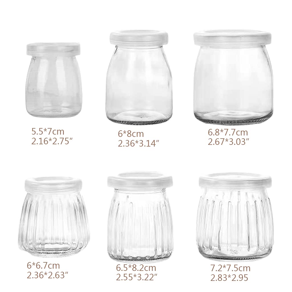 YS0911 Glass Jars With Cork Stopper Glass Bottle Wishing Bottle Yogurt Jars Storage Containers For Desserts Multifunction 100/150/200ml Glass Bottle W/Cork Stopper Cup Bottle