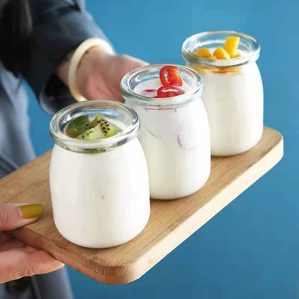 YS0911 Glass Jars With Cork Stopper Glass Bottle Wishing Bottle Yogurt Jars Storage Containers For Desserts Multifunction 100/150/200ml Glass Bottle W/Cork Stopper Cup Bottle