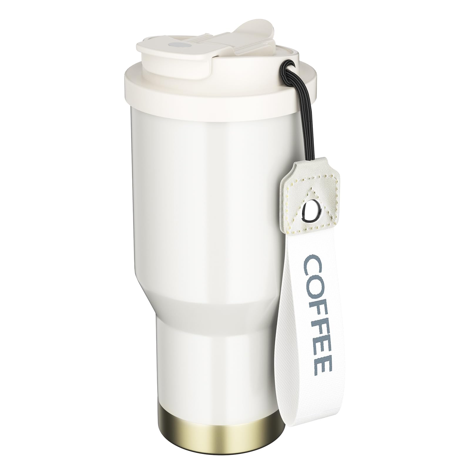 Weisidi Coffee Mug - 18 oz (530ml) Stainless Steel Vacuum Insulated Tumbler - Spill Proof Travel Coffee Tumbler - Keeps Drinks Hot and Cold - Coffee Travel Mug Spill Proof Leak Proof (white)