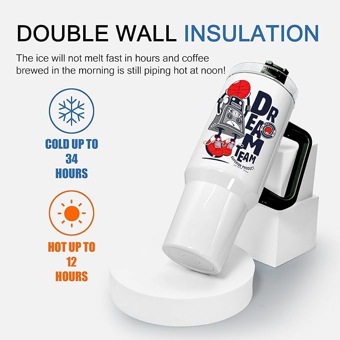 Icesip 40oz Sublimation Tumbler With Handle 12 Pack Double Wall Stainless Steel Insulated Tumblers With Lid Straw Bulk Blanks Cups Black Handle (12 pack black handle)