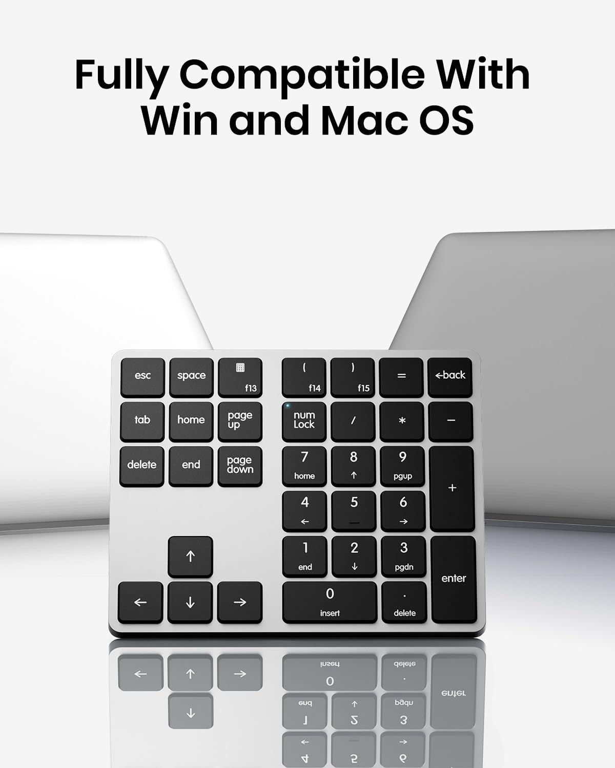 Kisnt Wired USB-C Number Pad, Slim Type-C Numpad 34 Key Numeric Keypad Portable 10 Key USB Keypad for Laptop, Apple Mac iMac MacBook Pro/Air, Windows PC