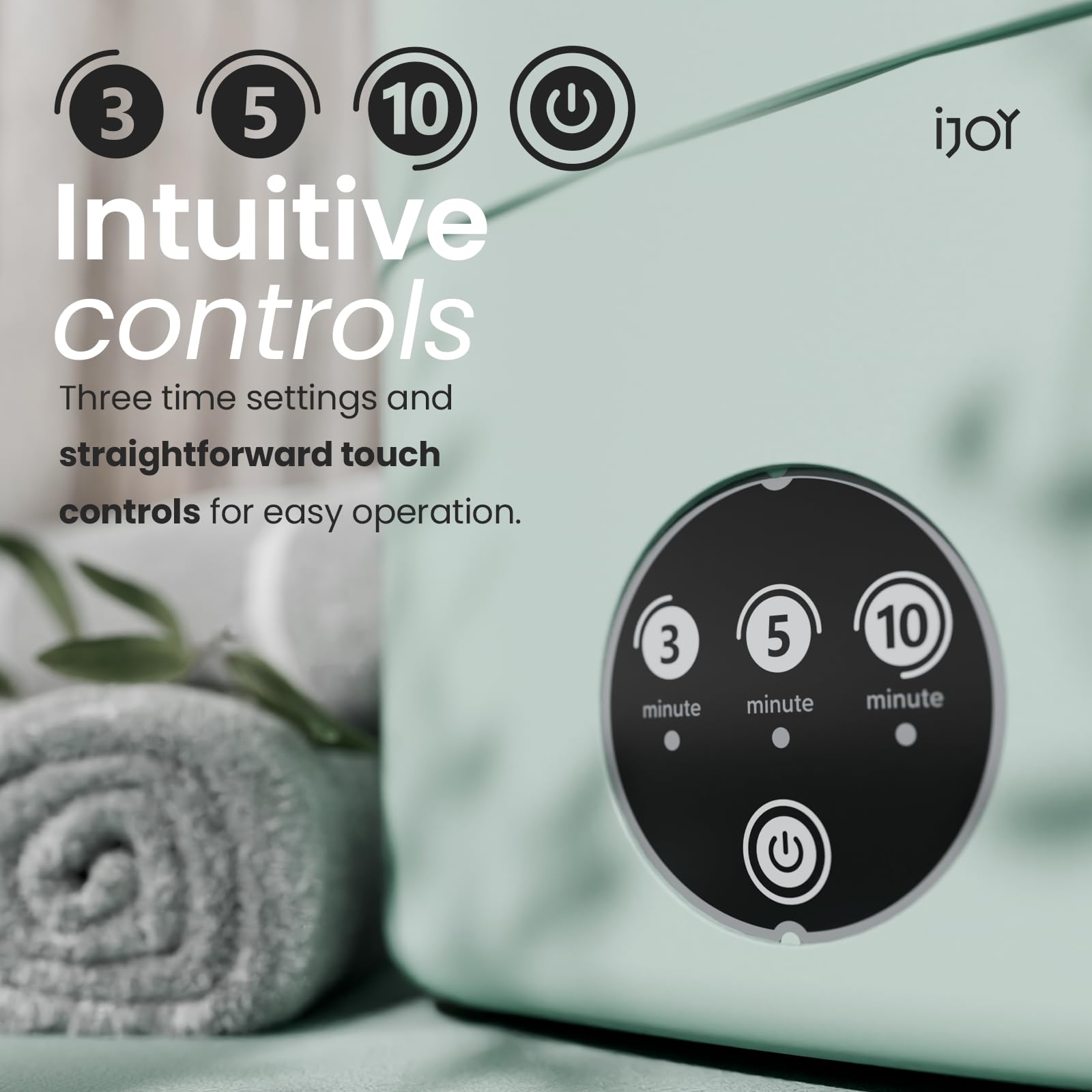 iJoy Portable Washing Machine (11L) with 3 Time Modes Mini Washer Deep Cleaning Automatic, Small Washing Machine for Underwear and Small Clothes during Travel - Large Capacity (Green)
