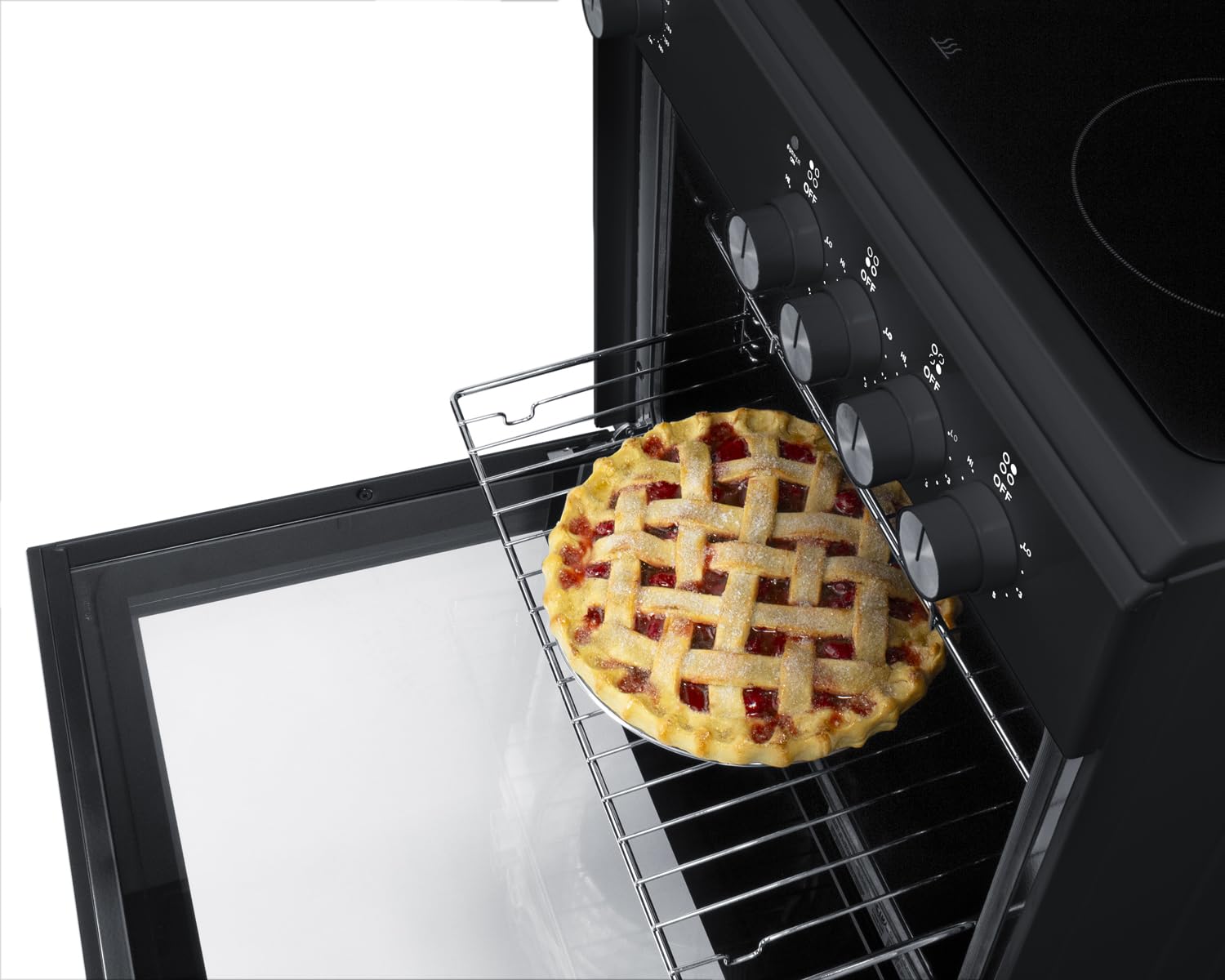 Summit 24” Electric Smooth Top Range, Large 2.44 cu.ft. oven. ADA Compliant, Black - REXT24BL(Black, 24 Inch)