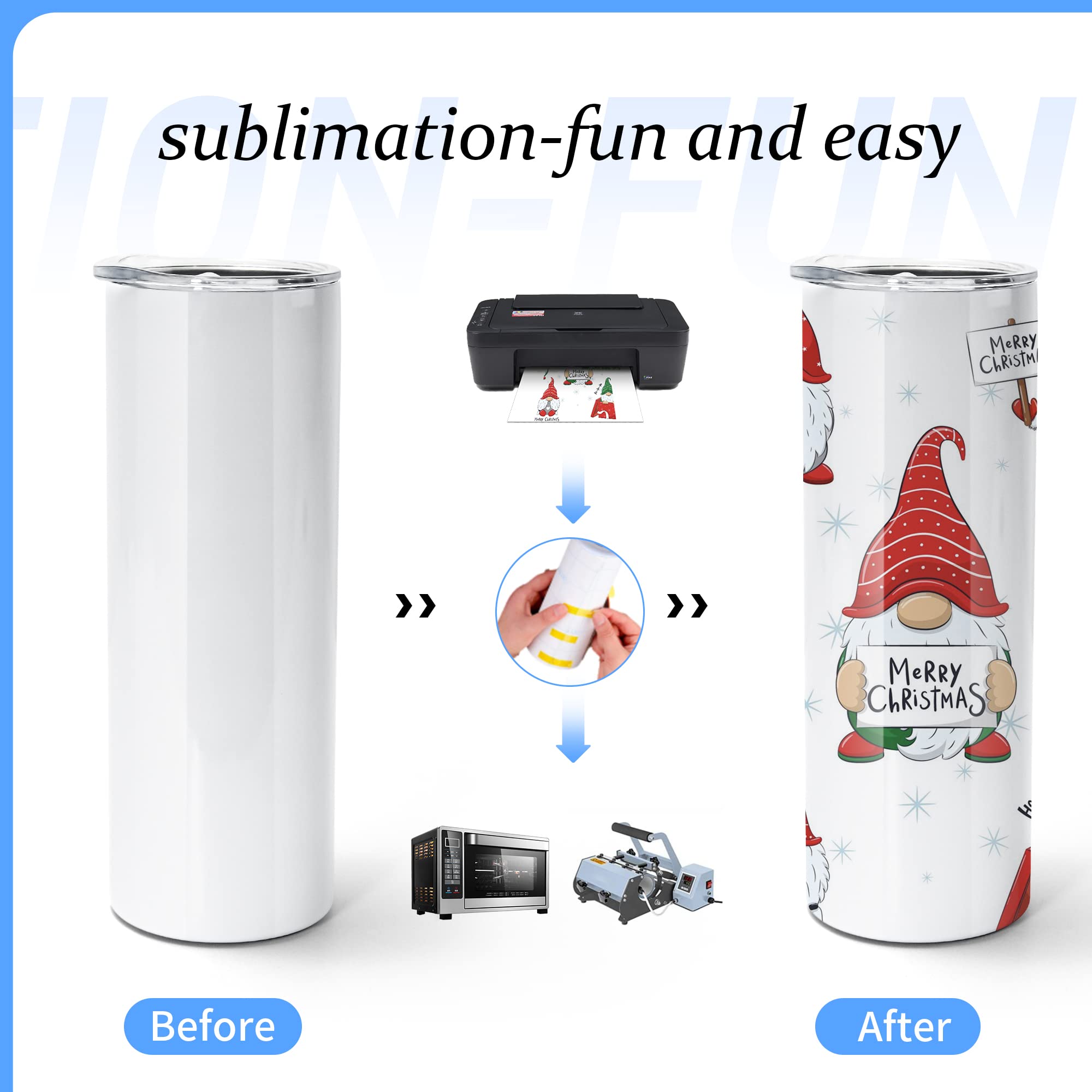 Icesip 25 Pack 20 OZ Sublimation Tumblers Blanks, Bulk 20oz Tumbler Blank for Sublimation Cups with Lids and Straws, Stainless Steel Double Wall Insulated Straight Mugs with Box