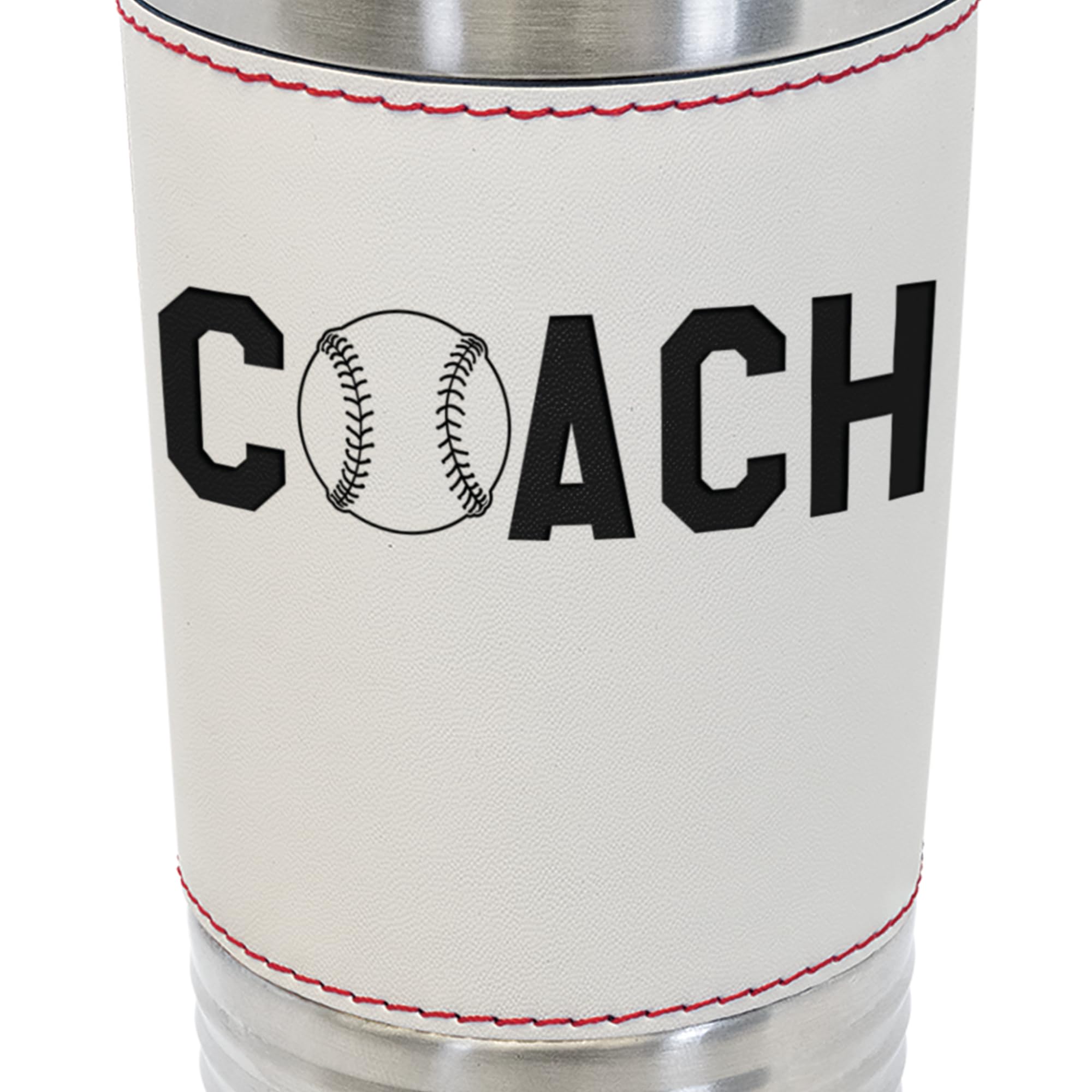 JFWcreations Baseball Coach Tumbler with Baseball Look and Feel - Baseball Coach Gift - 20oz Insulated Stainless Steel Baseball Coach Cup