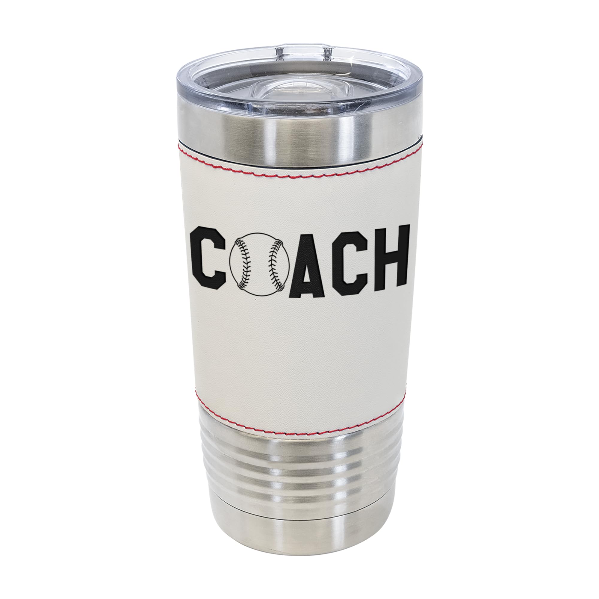JFWcreations Baseball Coach Tumbler with Baseball Look and Feel - Baseball Coach Gift - 20oz Insulated Stainless Steel Baseball Coach Cup