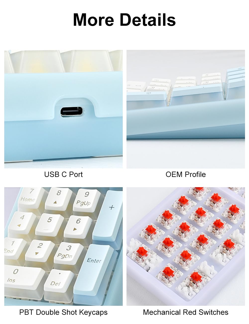 LINKEET Tri-Mode Mechanical Numpad RGB Backlit Bluetooth 5.0/Wired USB-C/2.4G Wireless Macro Number Pad 21-Key NKRO Hot Swappable Numeric Keypad Rechargeable External Num Pad for Laptop, Mac