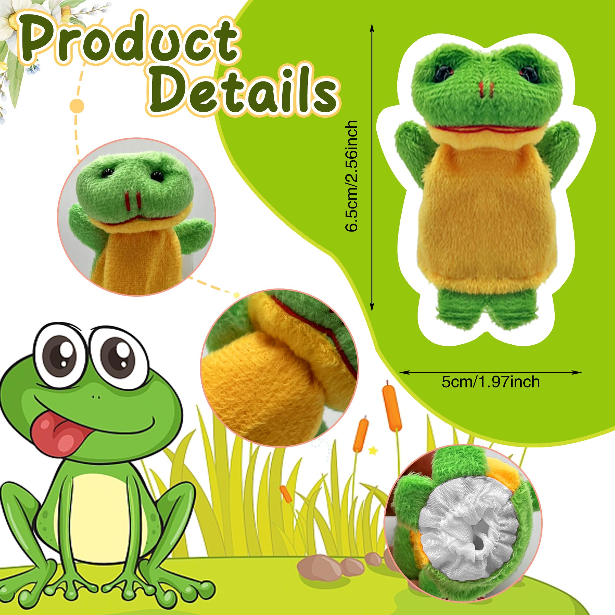 12 PCS Finger Puppets Set Mini Stuffed Animals Finger Puppet for Storytelling Playing Teaching Shows Playtime Schools Birthday Party Favor Supplies