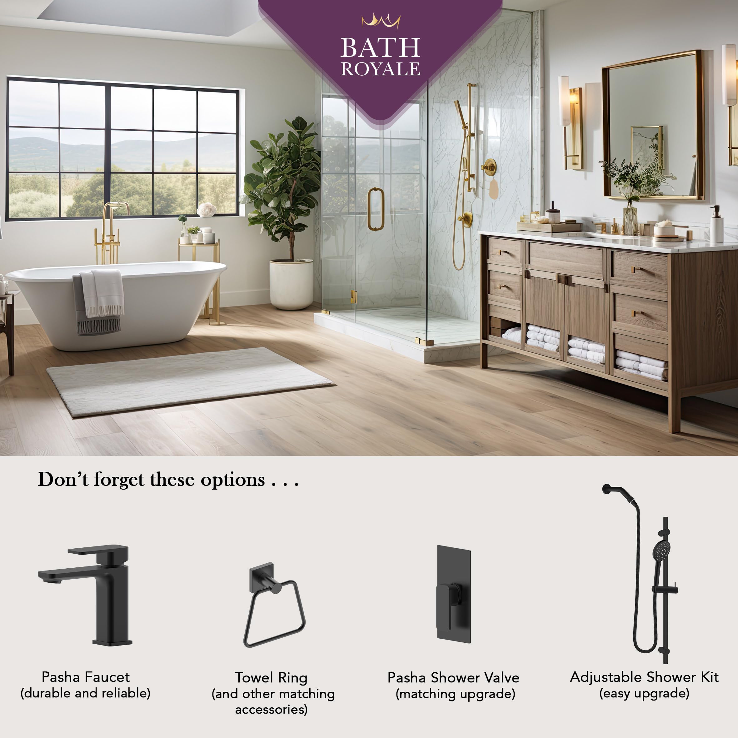 Bath Royale 8" Widespread Sink Hole Cover/Escutcheon Round - All Metal for Single Control Faucet, 8" Polished Chrome