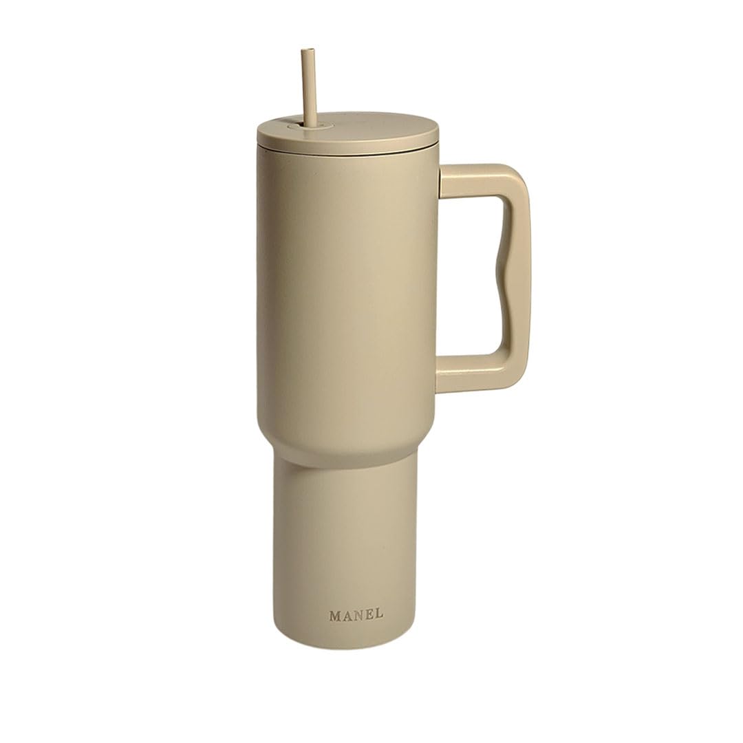 CeylonManel 40oz Stainless Steel Double Wall Vacuum Insulated Sublimation Tumbler with Handle, Straw, Lid Travel Cups in Matte Finish (Garden Haze), Large