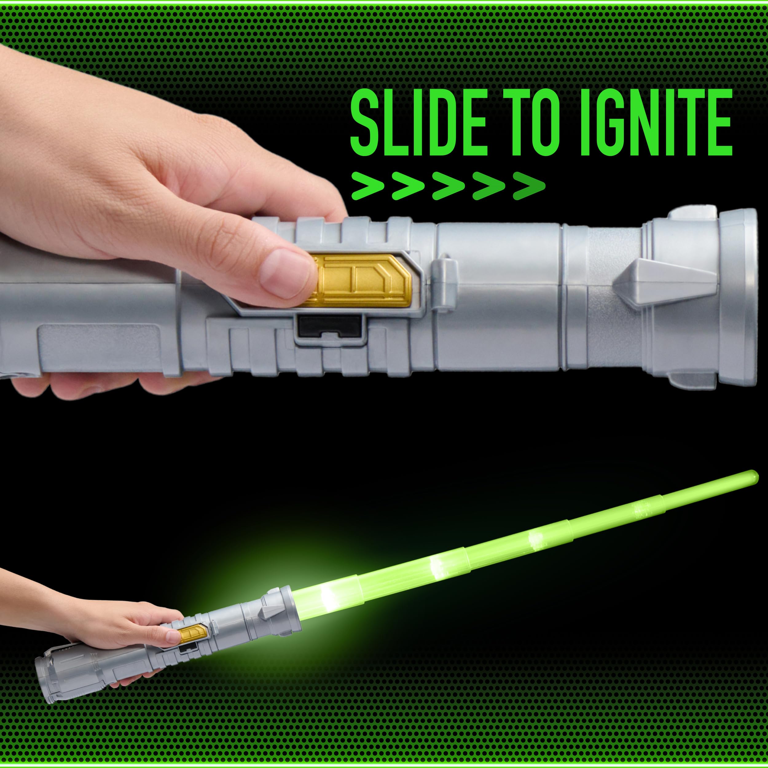 Goliath Power Saber Energy Blade Green First Ever Automatic Saber Auto Extending & Retracting Saber Extends 35" (90cm) Motion Based SFX Ages 6 and up