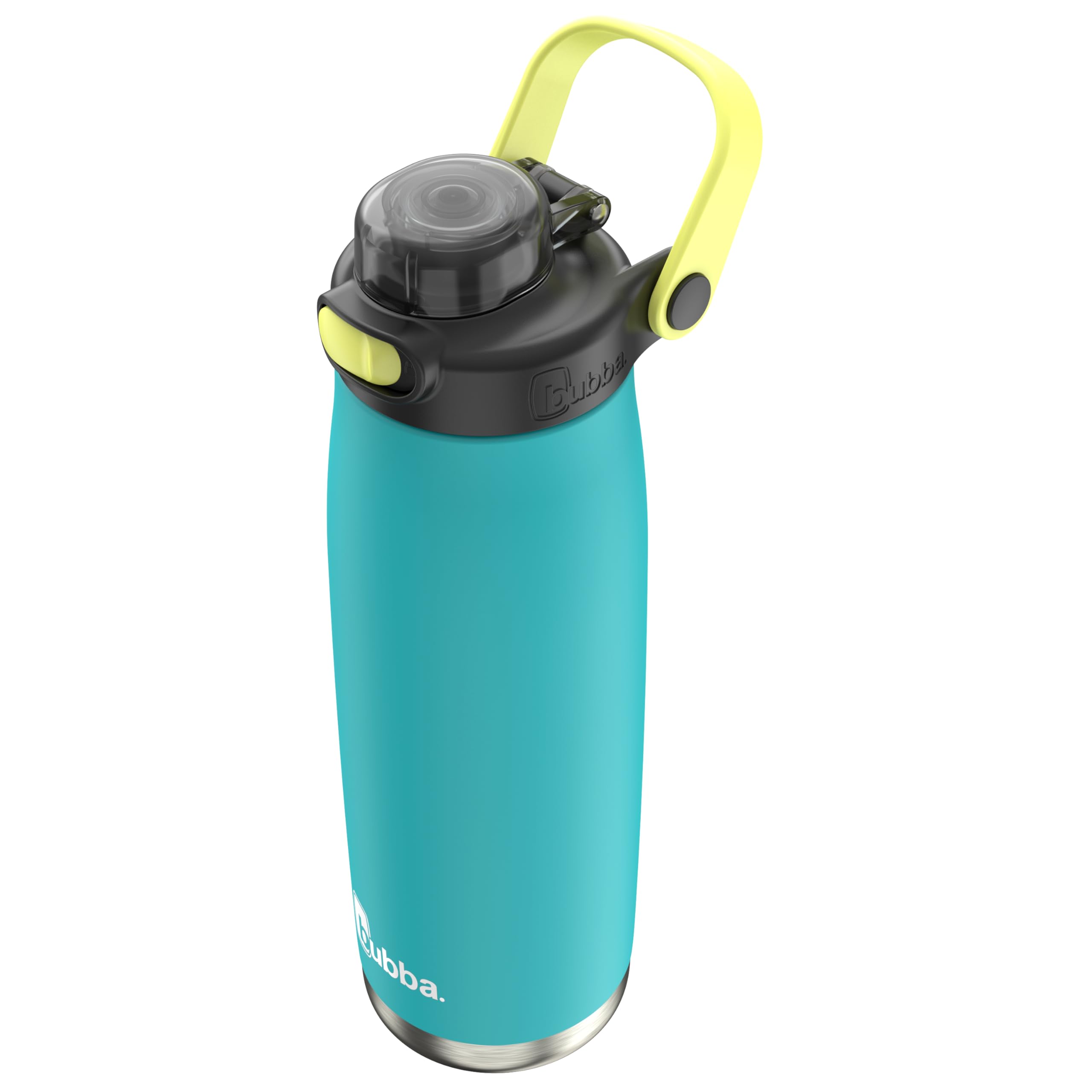 Bubba Radiant Stainless Steel Push-Button Chug Lid, 24oz. Water Bottle, Medium, Rubberized Scuba