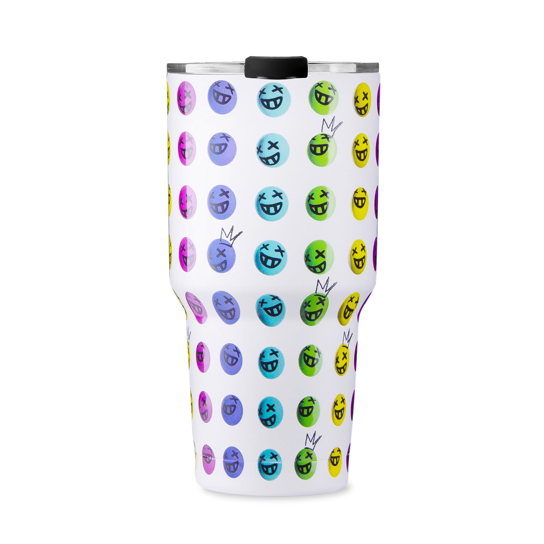 URBANCAN 30 oz Insulated Tumbler with Lid and Straw - Drink In Style with a Stainless Steel Tumbler Travel Mug - Premium Double Walled Thermos Flask - Play On Neon