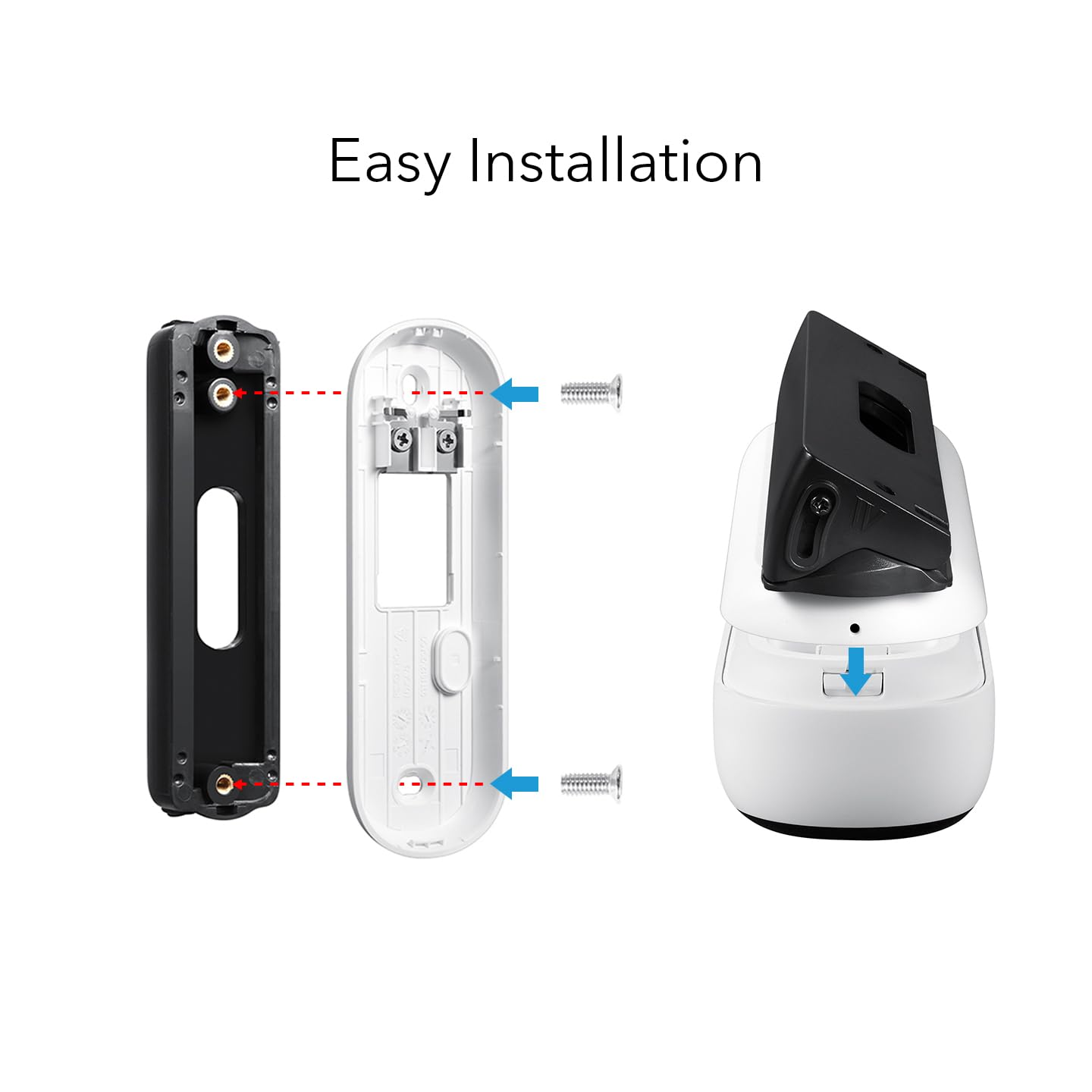 Wasserstein 35° to 55° Horizontal Wedge Wall Mount Compatible with Arlo Wireless Video Doorbell (2nd Gen) & Essential Video Doorbell Wire-Free