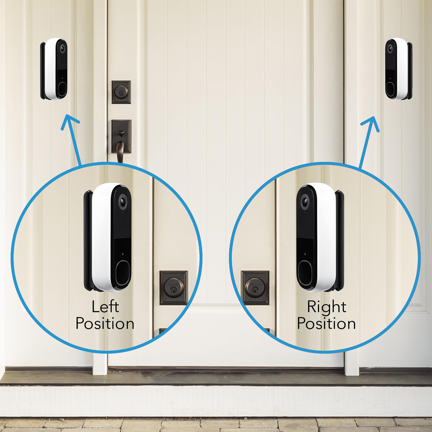 Wasserstein 35° to 55° Horizontal Wedge Wall Mount Compatible with Arlo Wireless Video Doorbell (2nd Gen) & Essential Video Doorbell Wire-Free