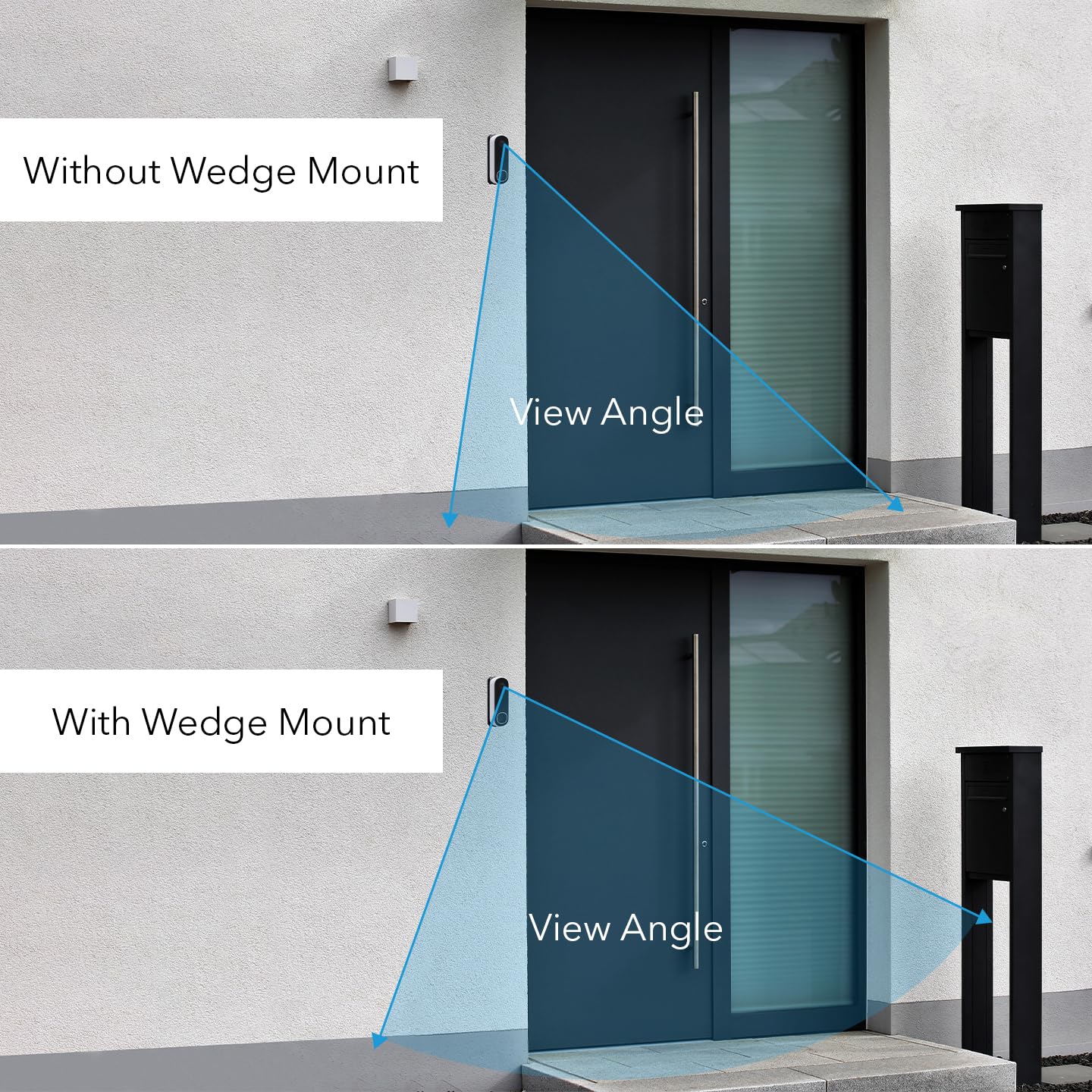 Wasserstein 35° to 55° Horizontal Wedge Wall Mount Compatible with Arlo Wireless Video Doorbell (2nd Gen) & Essential Video Doorbell Wire-Free