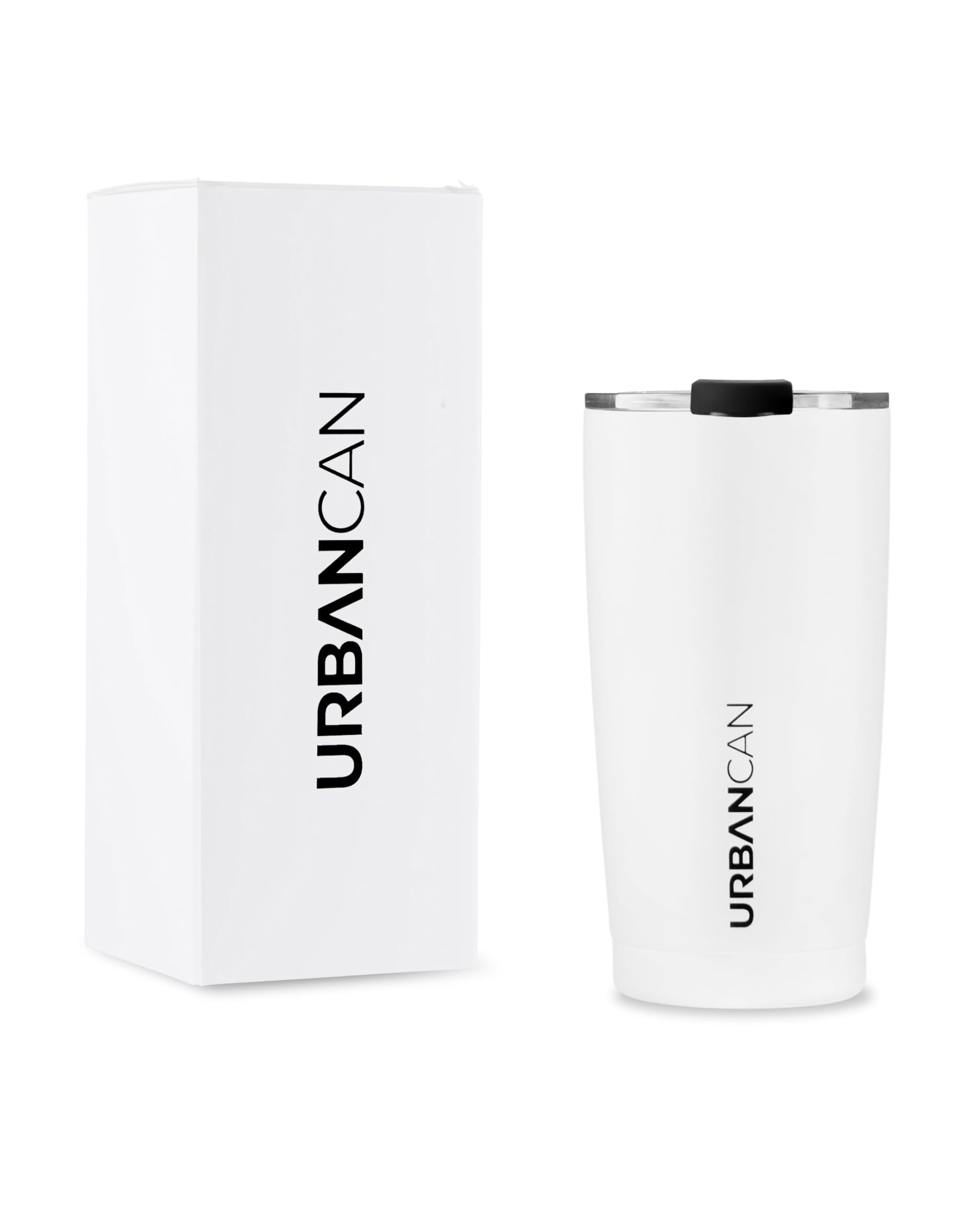 URBANCAN 20 oz Insulated Tumbler with Lid and Straw - Drink In Style with a Stainless Steel Tumbler Travel Mug - Premium Double Walled Thermos Flask - Fresh 90