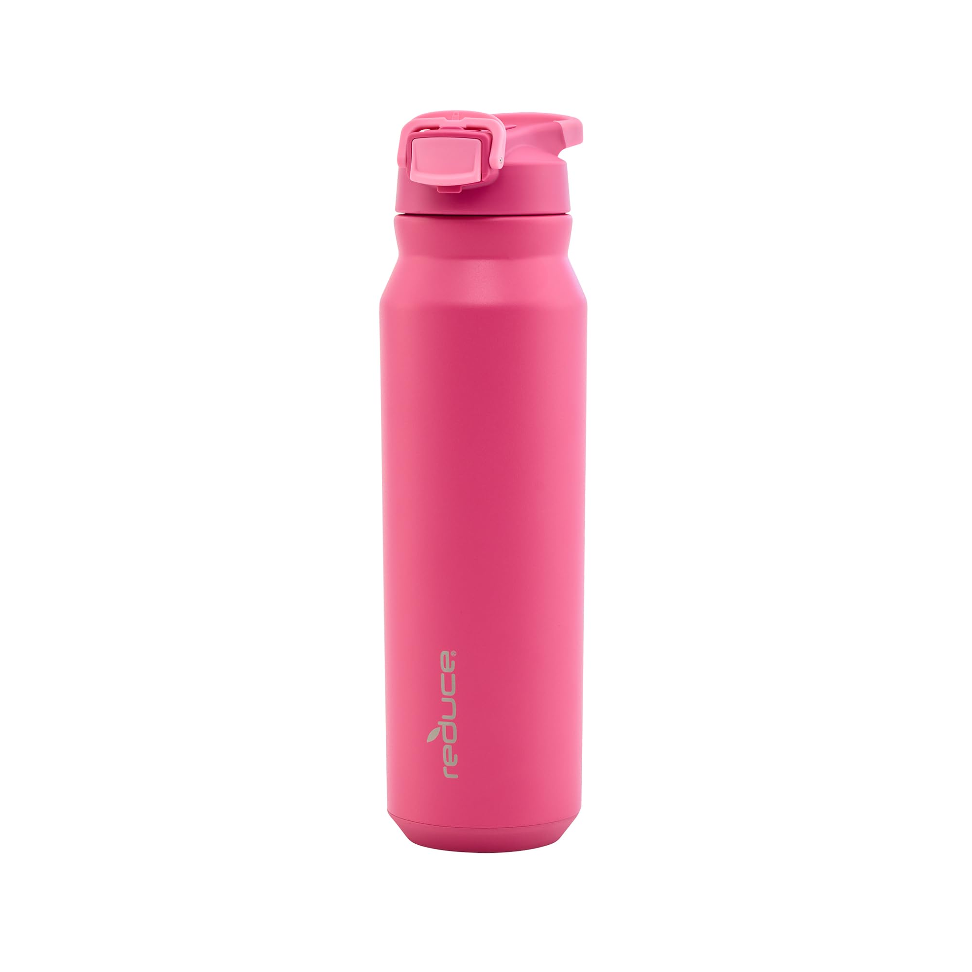 REDUCE 32 oz Hydrate Pro Stainless Steel Insulated Water Bottle - Flip Top Leak-Proof Lid, Dishwasher Safe, BPA-Free, Dual Wall Vacuum, Keeps Drinks Cold for 48 Hrs, Cup Holder Friendly - Sangria