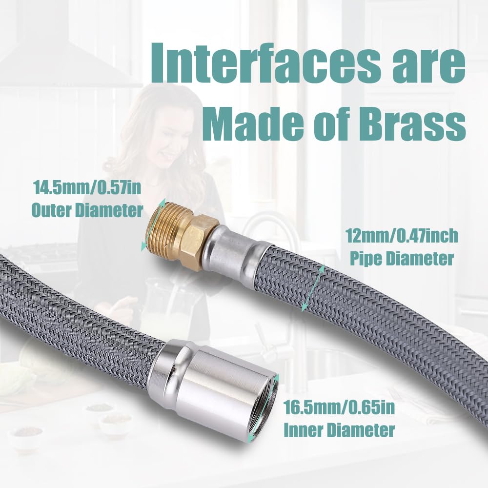 Kitchen Faucet Replacement Hose for American Standard M922367-007220A, Faucet-Supply-Lines, Kitchen Sink Hose Replacement - 59β Hose for Sink Faucet (Faucet Hose)