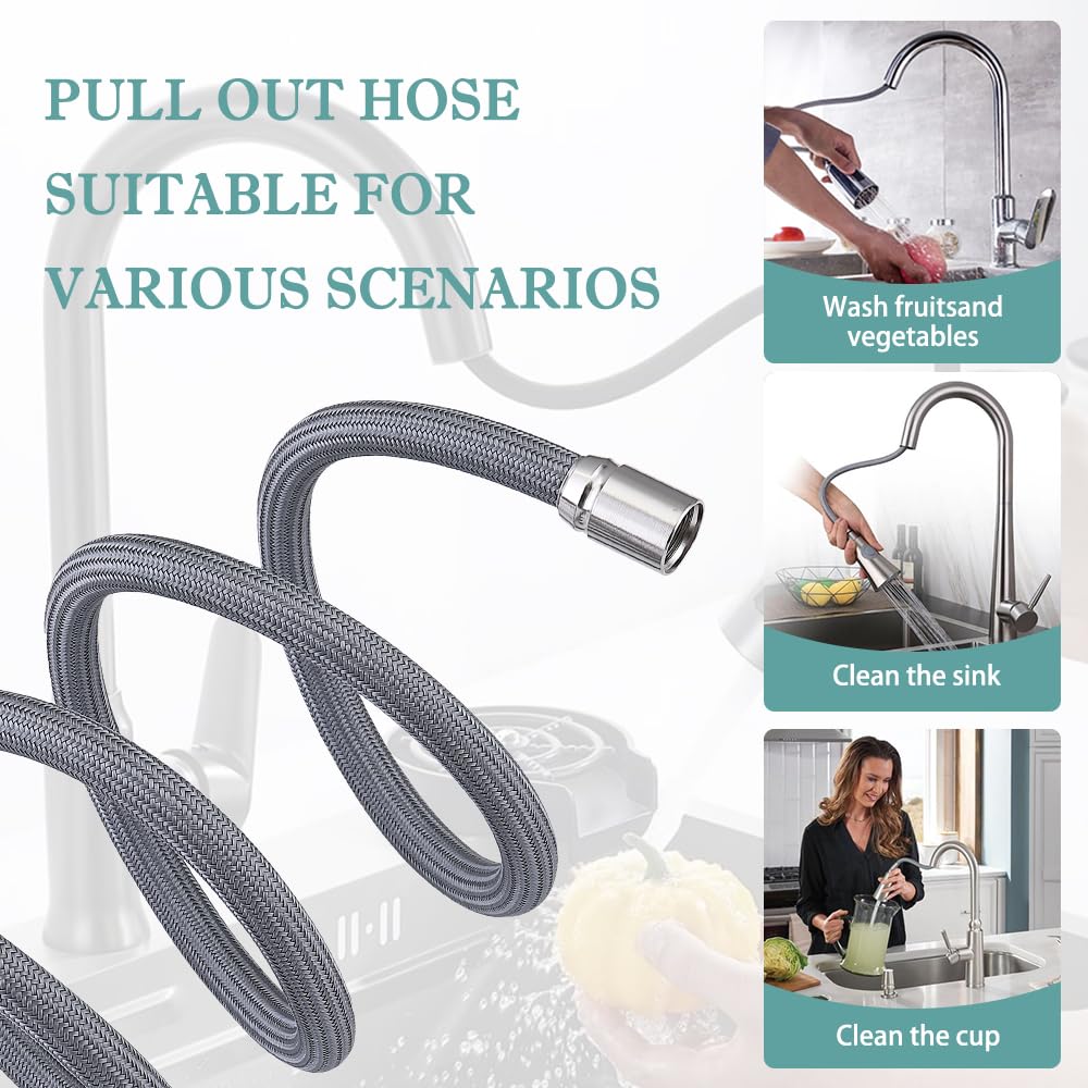 Kitchen Faucet Replacement Hose for American Standard M922367-007220A, Faucet-Supply-Lines, Kitchen Sink Hose Replacement - 59β Hose for Sink Faucet (Faucet Hose)