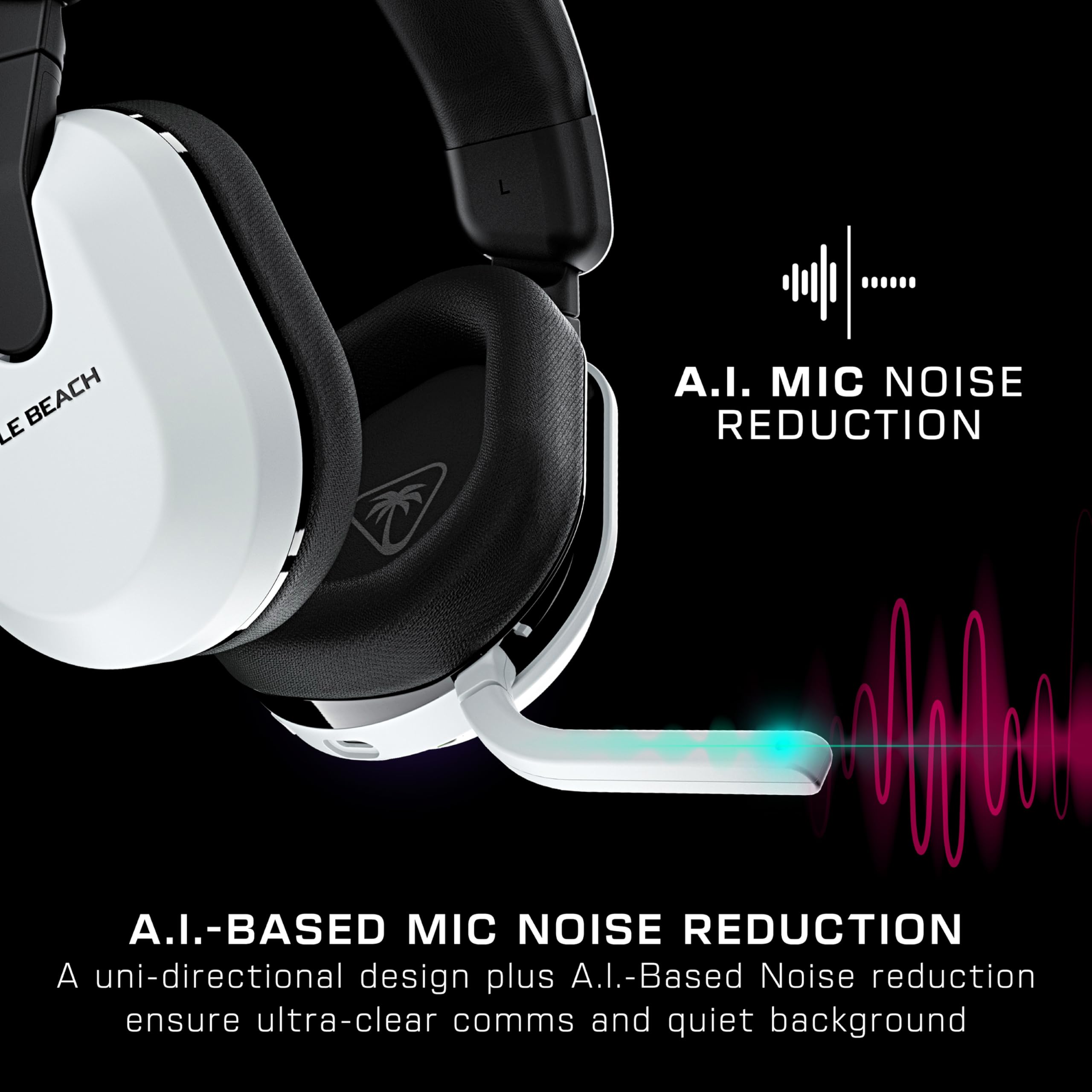 Turtle Beach Stealth 600 Wireless Multiplatform Amplified Gaming Headset for PS5, PS4, PC, & Mobile – Bluetooth, 80-Hr Battery, Noise-Cancelling Flip-to-Mute Mic, 50mm Speakers – White