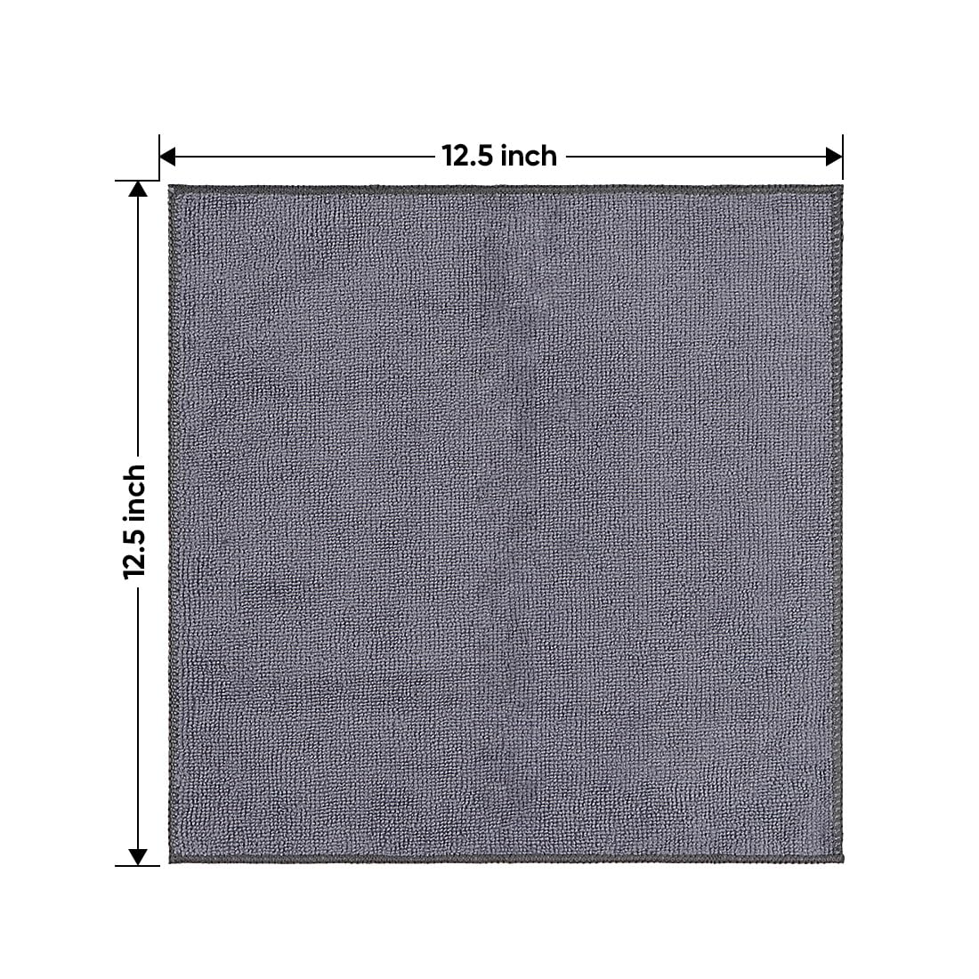 HOMEXCEL Grey Microfiber Cleaning Cloths 12 Pack, 12.5 x 12.5 inch Microfiber Towel for Cars, Ultra Absorbent Car Washing Cloth, Lint Free Streak Free Cleaning Rags for Car, Kitchen, and Window