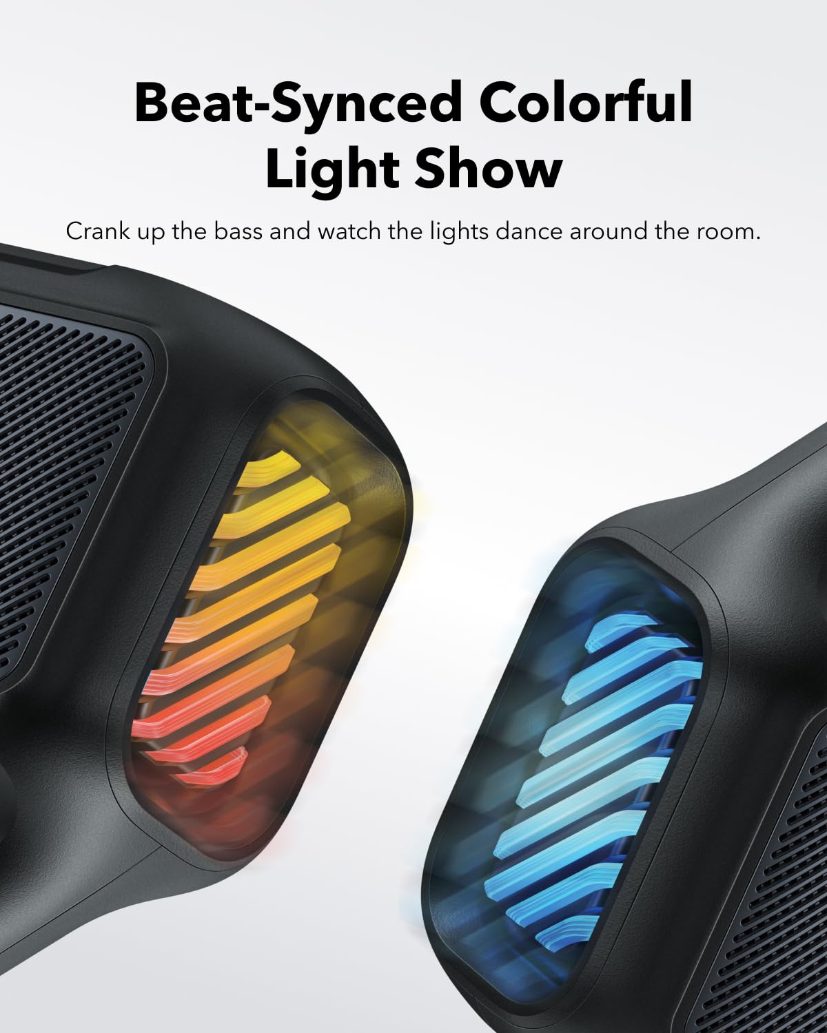Soundcore Boom 2 Outdoor Speaker, 80W, Subwoofer, BassUp 2.0, 24H Playtime, IPX7 Waterproof, Floatable, RGB Lights, USB-C, Custom EQ, Bluetooth 5.3, Portable for Outdoors, Camping (Renewed)