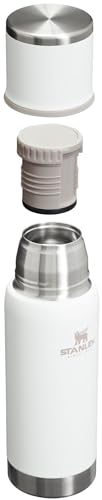 Stanley Adventure-To-Go Vacuum Bottle 17 oz | Wide Mouth with Leakproof Cup Lid | Keep Drinks Hot or Cold | Packable for Travel | Insulated Stainless Steel Thermos | BPA-Free | Frost