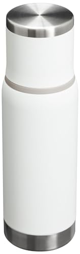 Stanley Adventure-To-Go Vacuum Bottle 17 oz | Wide Mouth with Leakproof Cup Lid | Keep Drinks Hot or Cold | Packable for Travel | Insulated Stainless Steel Thermos | BPA-Free | Frost