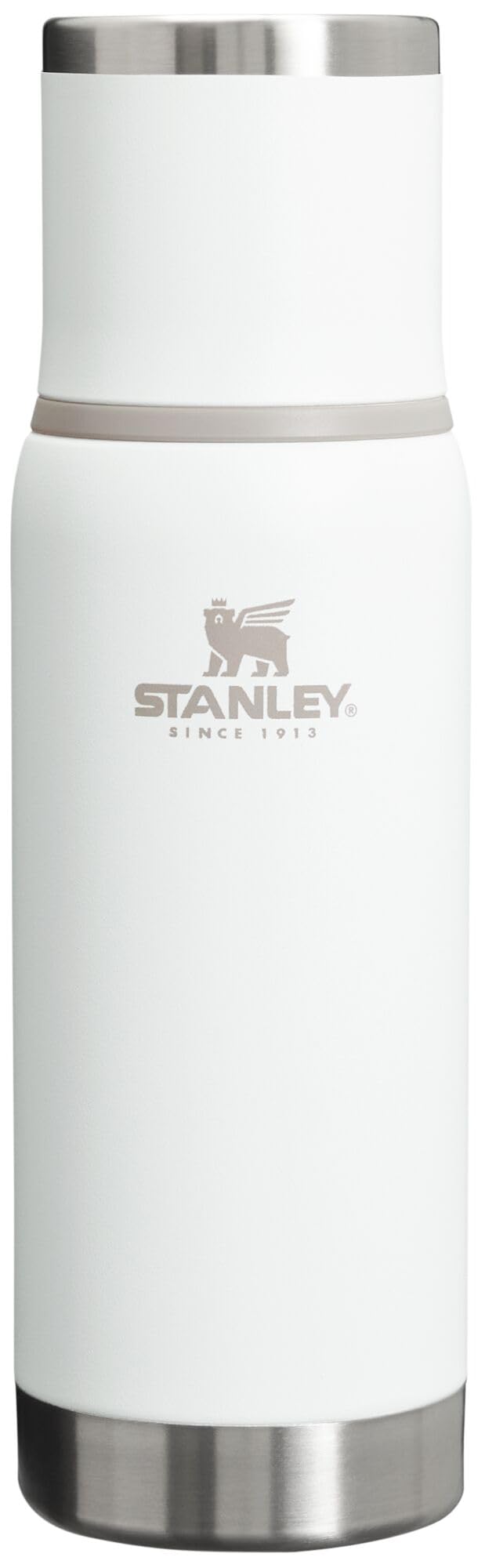 Stanley Adventure-To-Go Vacuum Bottle 17 oz | Wide Mouth with Leakproof Cup Lid | Keep Drinks Hot or Cold | Packable for Travel | Insulated Stainless Steel Thermos | BPA-Free | Frost