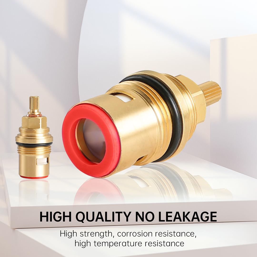 Kitchen Faucet Cartridge Replacement Compatible with Grohe 45882000 Valve Parts, Durability Brass Ceramic Cartridge, Easy Installation, Anti-Clockwise Open Design, Fits Various Faucet Models