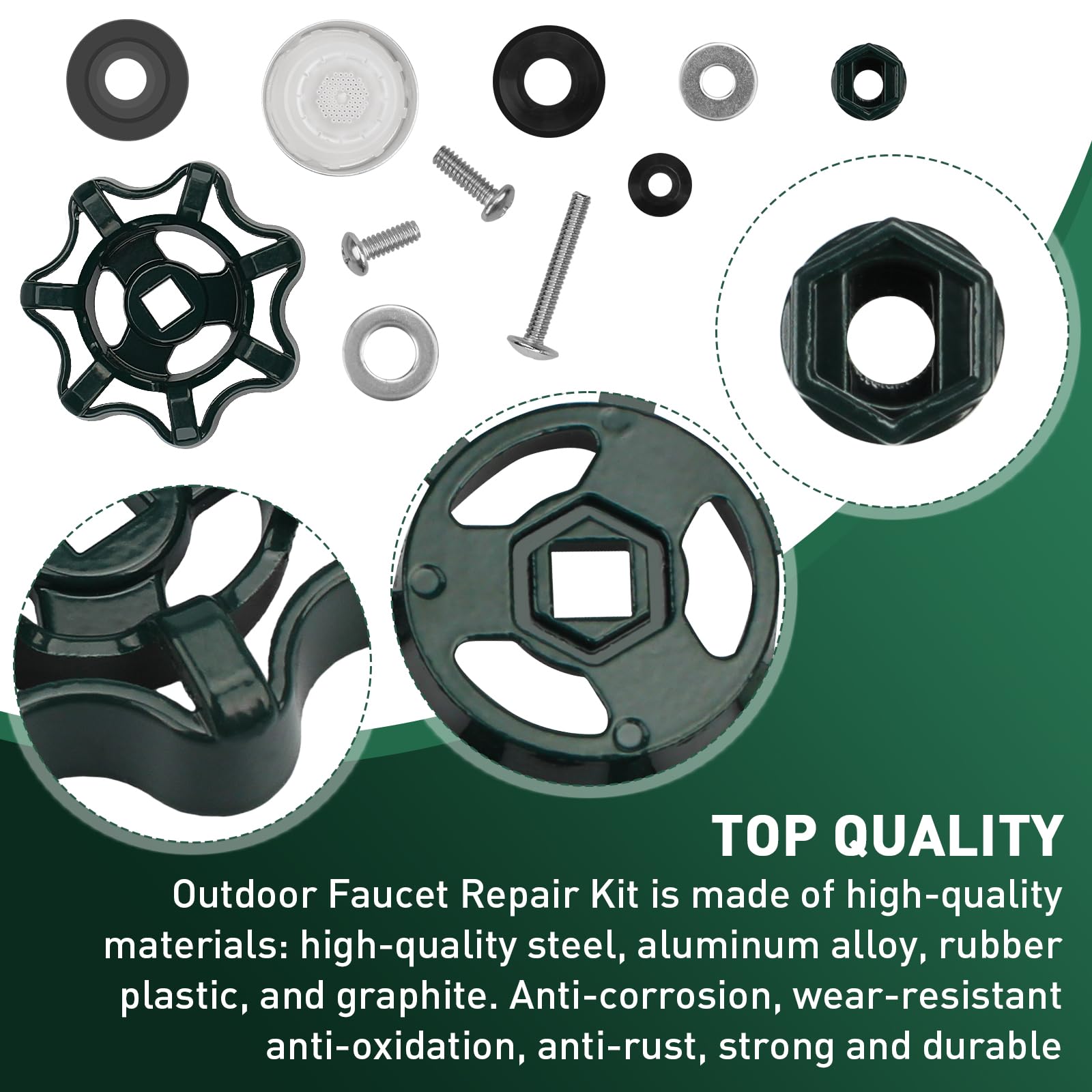 Aulpq C-144KT-807 Outdoor Faucet Repair Kit, for Prier C-144/244 Series Wall Hydrant