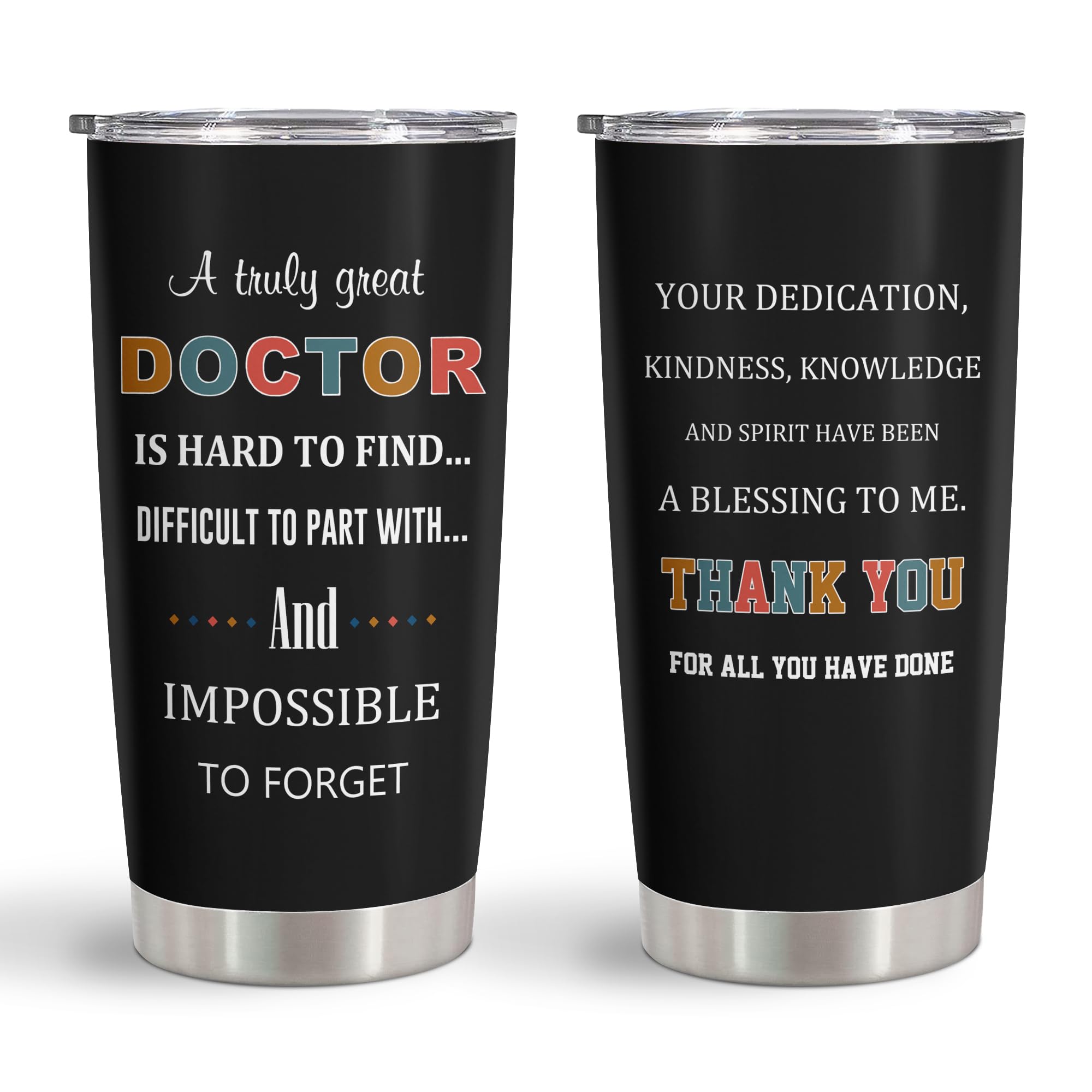 Qatdey Doctor Gifts Tumbler 20oz, Doctor Appreciation/Graduation Gifts for Men/Women, Retirement/Doctors Day Gift for Dr./MD Cup 1PC