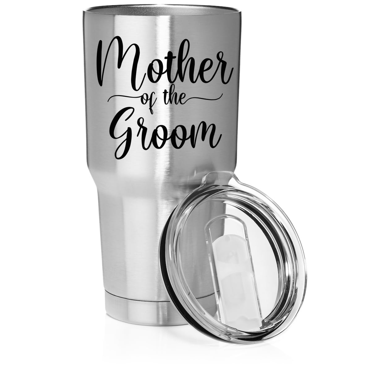 Smooth Body Tumbler Stainless Steel Vacuum Insulated Travel Mug Cup Gift Mother Of The Groom (Stainless Steel, 30 oz)