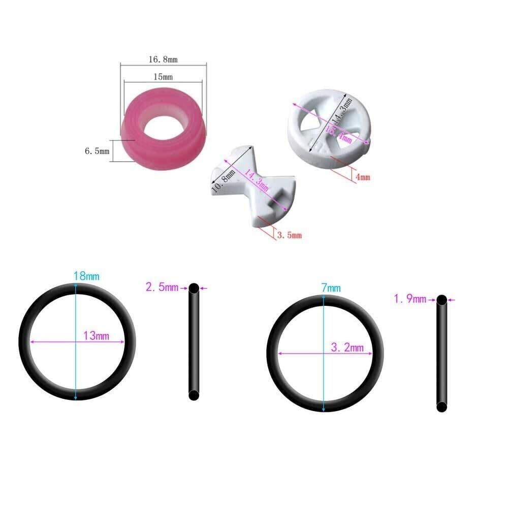8 Pcs Pleochroic Faucet Washers Ceramic Disc Cartridges Silicon Washer Insert Turn Replacement for Valve Tap Faucet Parts