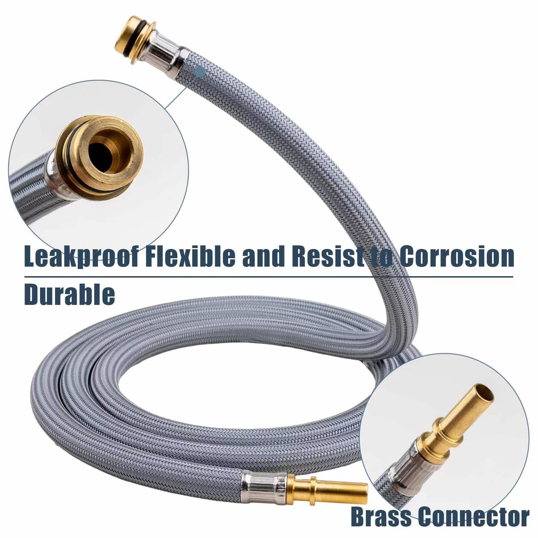88624000 Kitchen Faucet Hose Replacement Part for Hansgrohe Pull Down Spray Hose 95507000 95506000, 59-inch