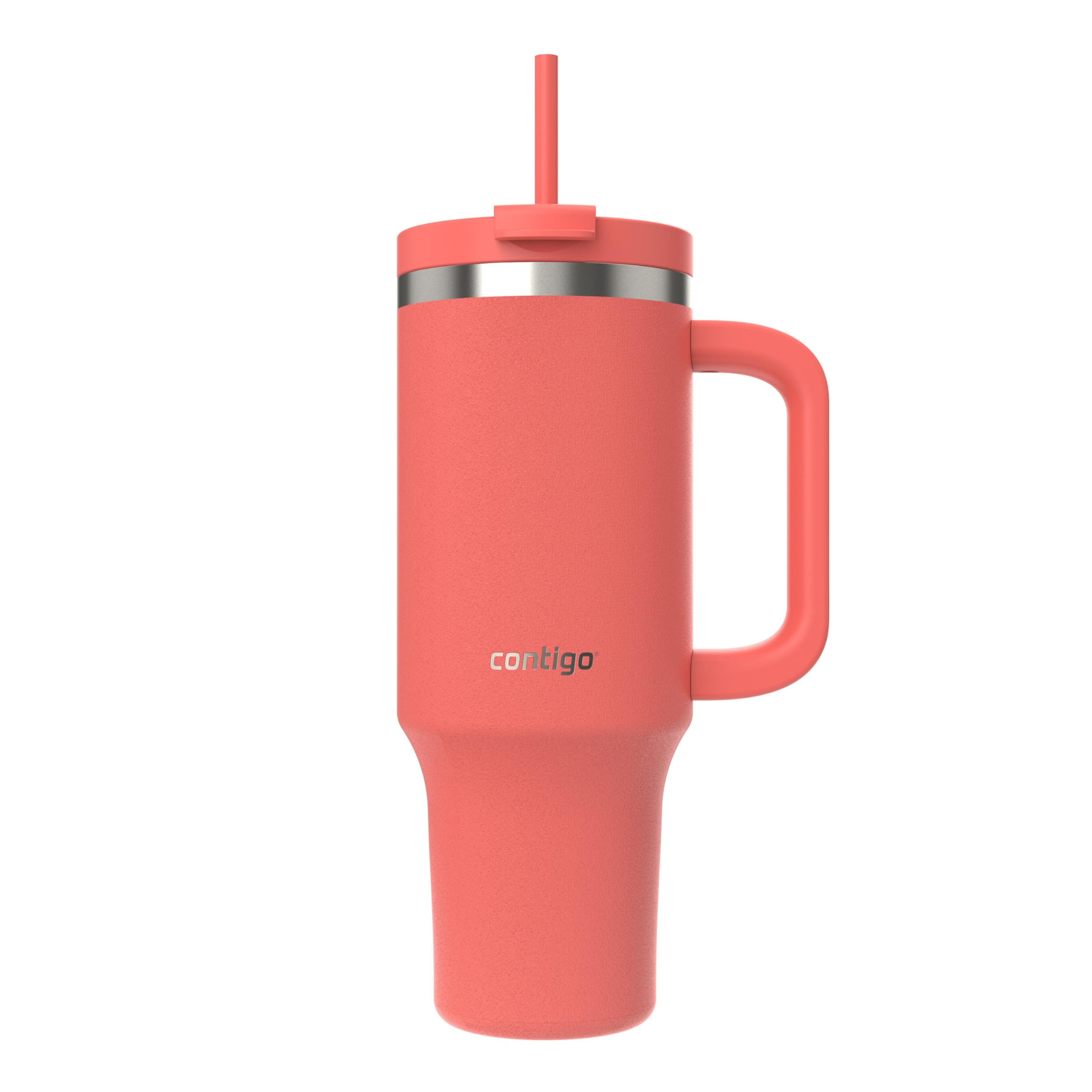 Contigo Streeterville 40oz Tumbler, Stainless Steel Vacuum Insulated, Leak-Proof, Cold for 29 Hours, Coral
