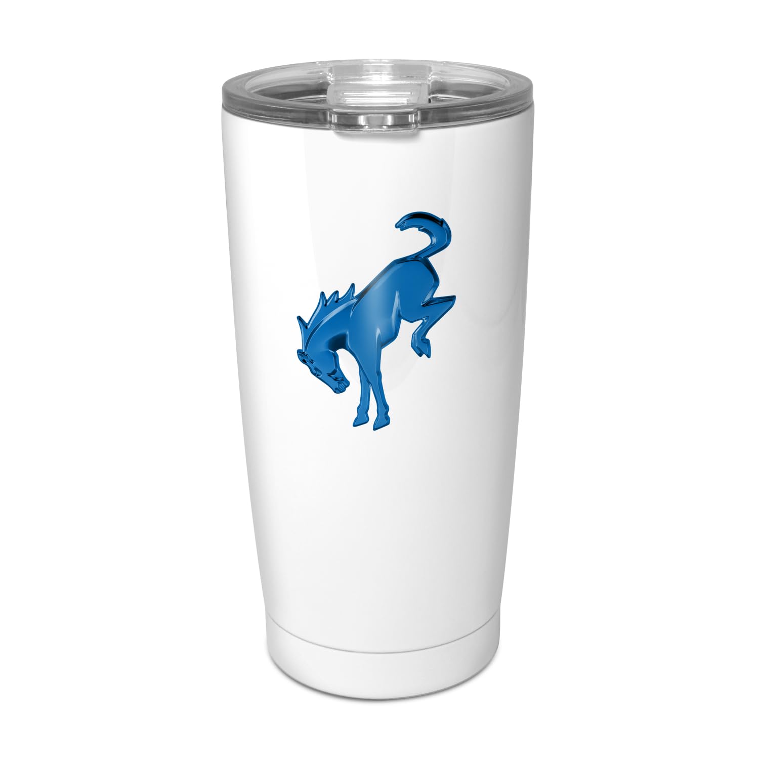 iPick Image for Ford Bronco in Blue Color 20 oz Dual-Wall Insulated Stainless Steel White Travel Tumbler