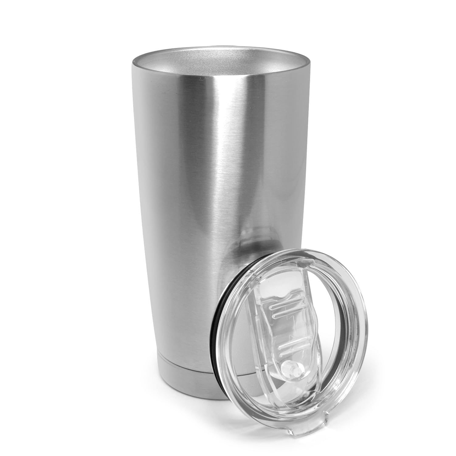iPick Image for Ford Logo in Full-Color 20 oz Dual-Wall Insulated Stainless Steel Brush Silver Travel Tumbler