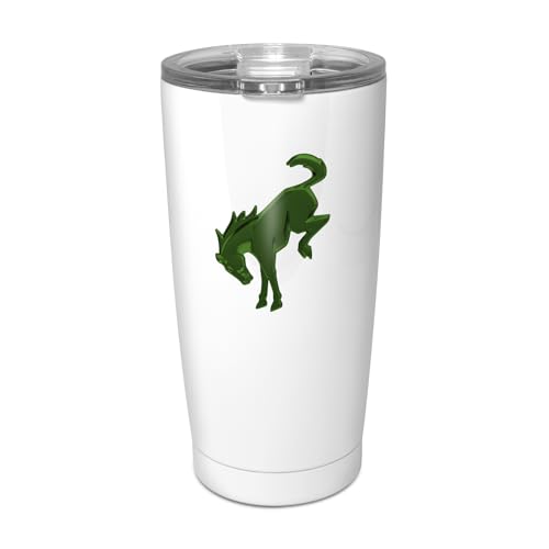 iPick Image for Ford Bronco in Green Color 20 oz Dual-Wall Insulated Stainless Steel White Travel Tumbler